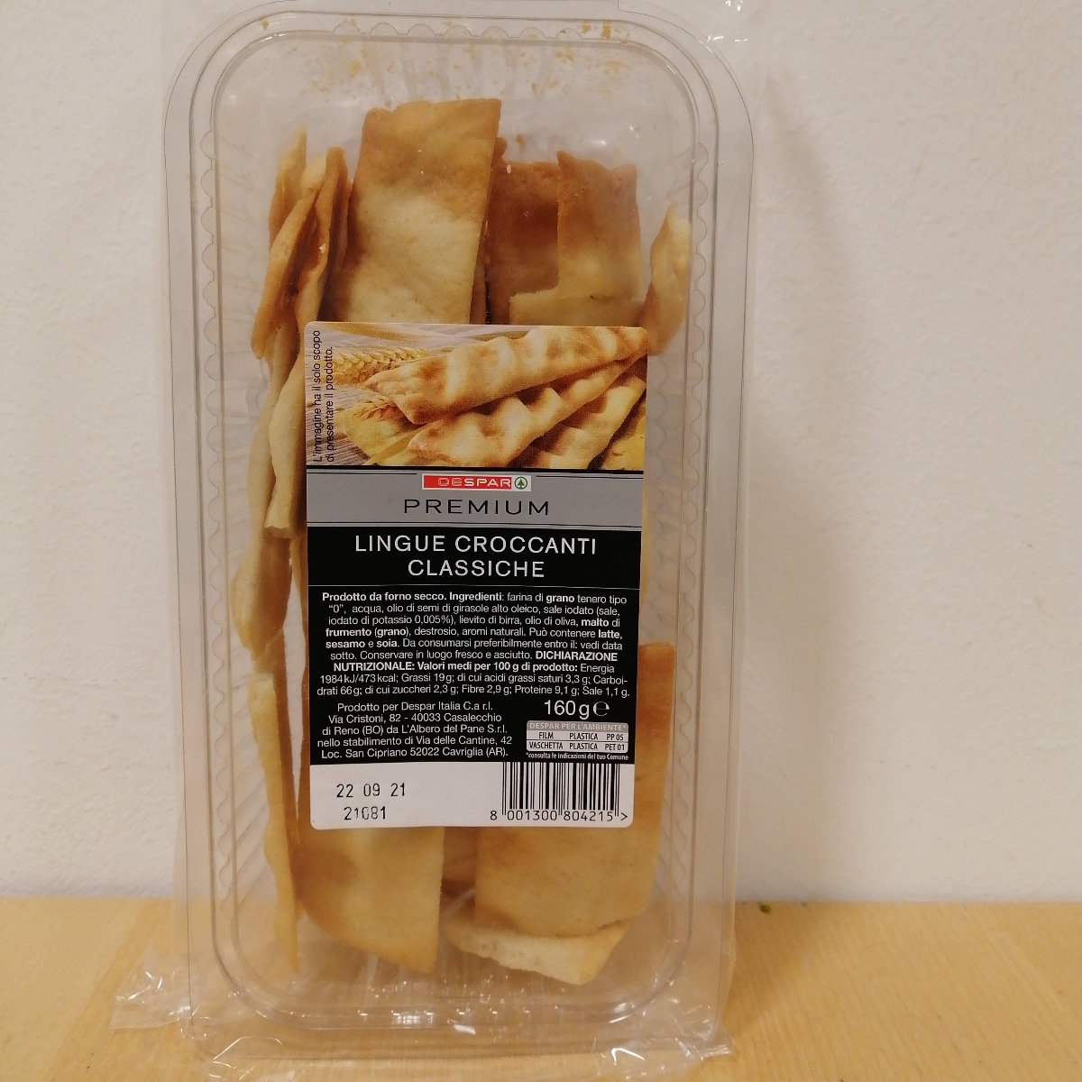 Lingue Croccanti Classiche from Despar premium - Vegan Product Reviews ...