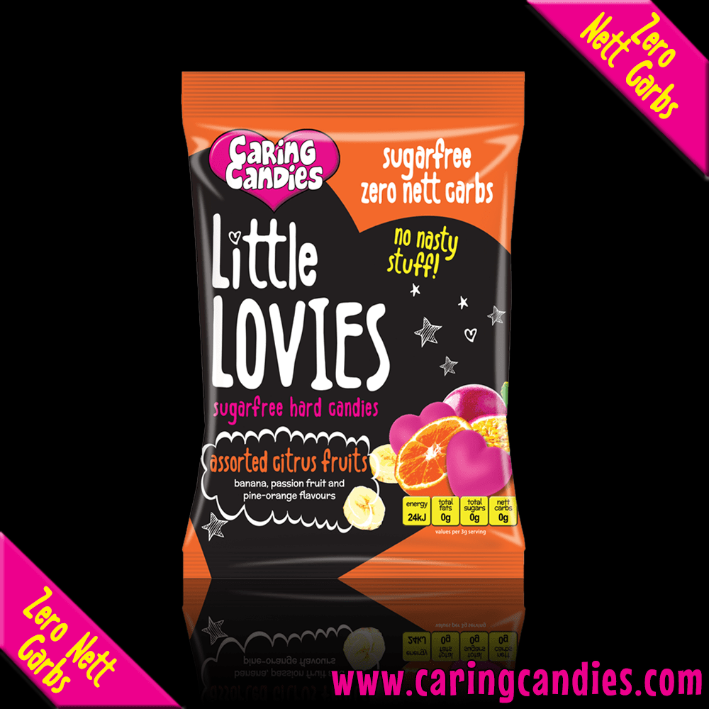 Sugar free Assorted Citrus flavoured Little Lovies Sweets from Caring ...