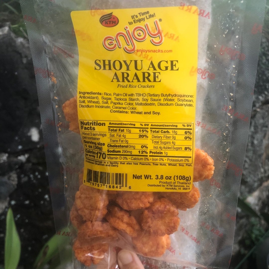 Shoyu Age Arare (Fried Rice Crackers) from enjoy Hawaii snacks - Vegan ...