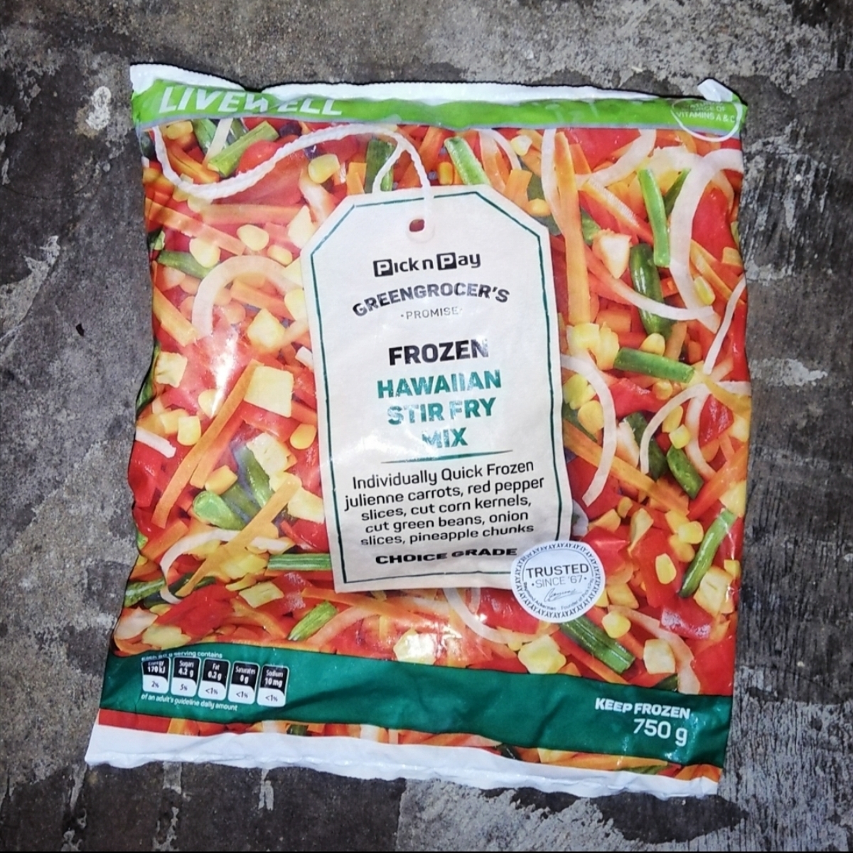 Frozen Hawaiian Stir Fry Mix from Pick n Pay - Vegan Product Reviews & Ratings | abillion