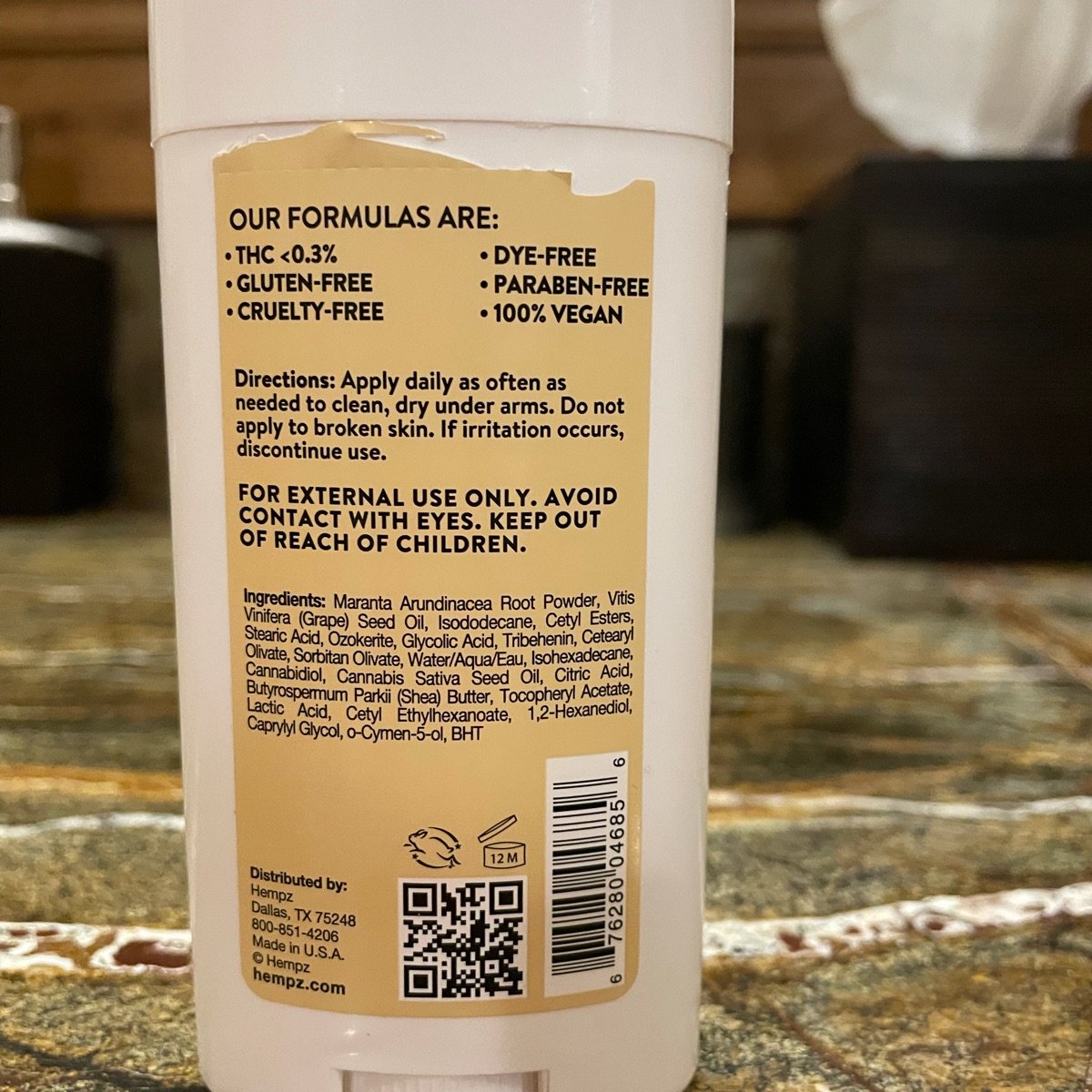 CBD Body Deodorant Unscented from Hempz - Vegan Product Reviews ...