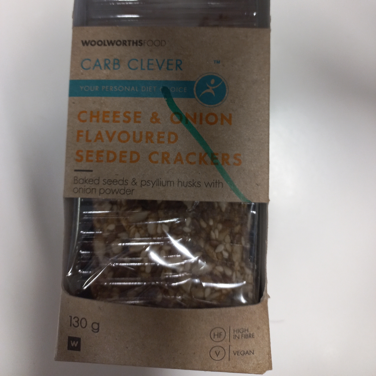 Cheese & onion flavoured seeded crackers from Woolworths Food - Vegan ...
