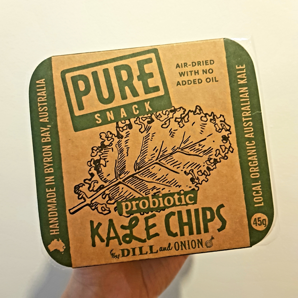 Pure Snack - Probiotic kale chips (dill & onion) Review | abillion