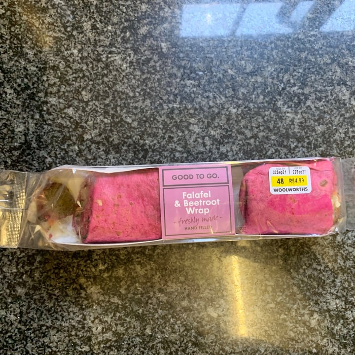 Woolworths Food Falafel and Beetroot Wrap Review | abillion