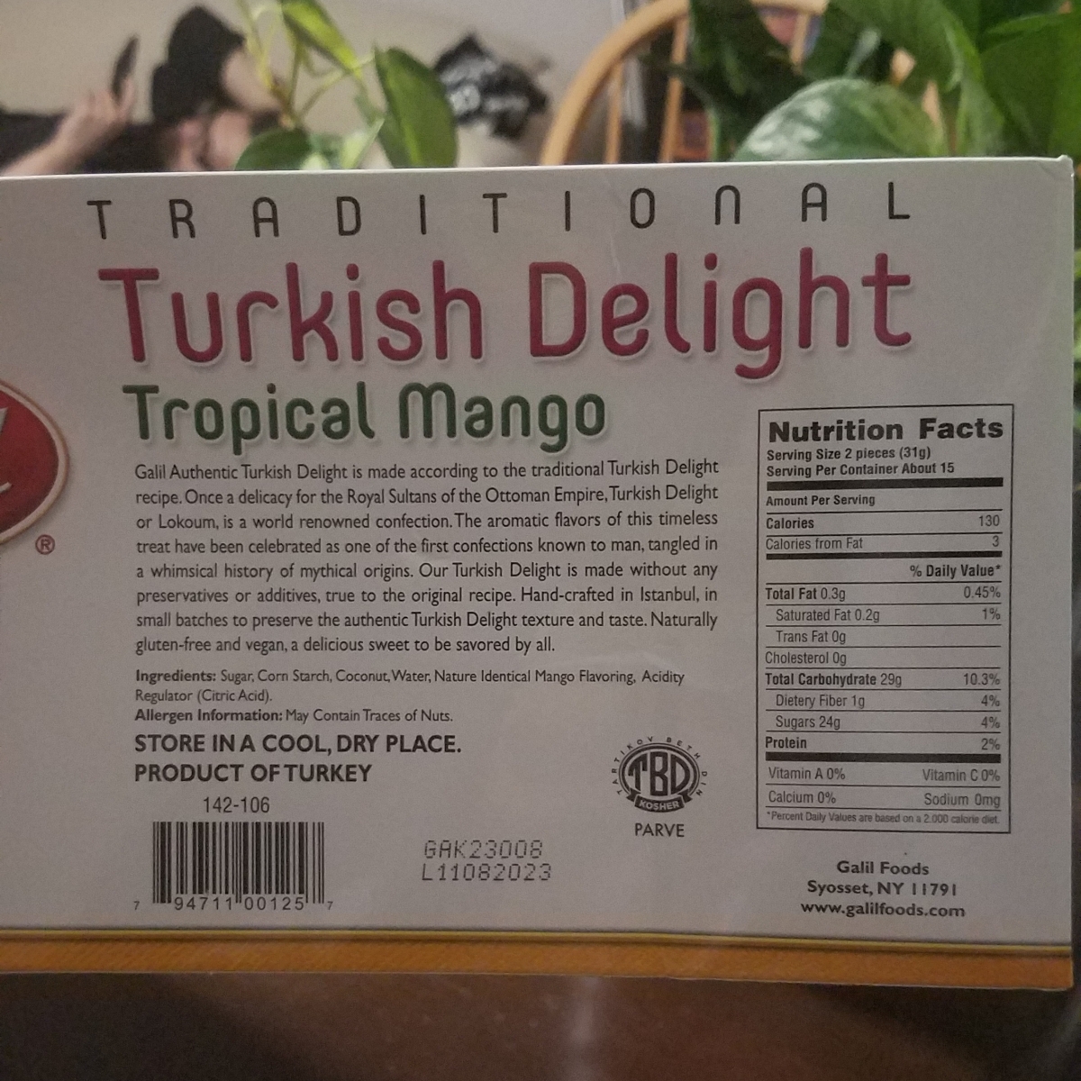 Turkish Delight Tropical Mango from Galil - Vegan Product Reviews ...