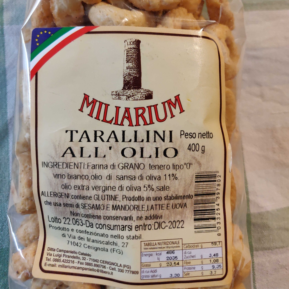 Tarallini All'olio from Miliarium - Vegan Product Reviews & Ratings ...