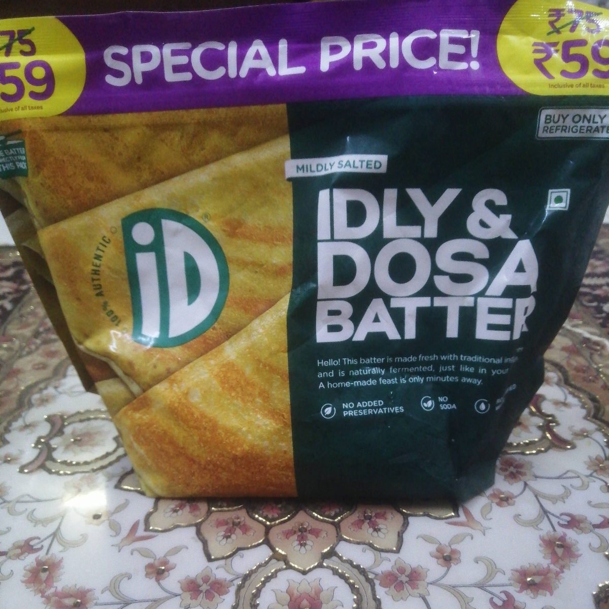 Idly & dosa batter from iD - Vegan Product Reviews & Ratings | abillion