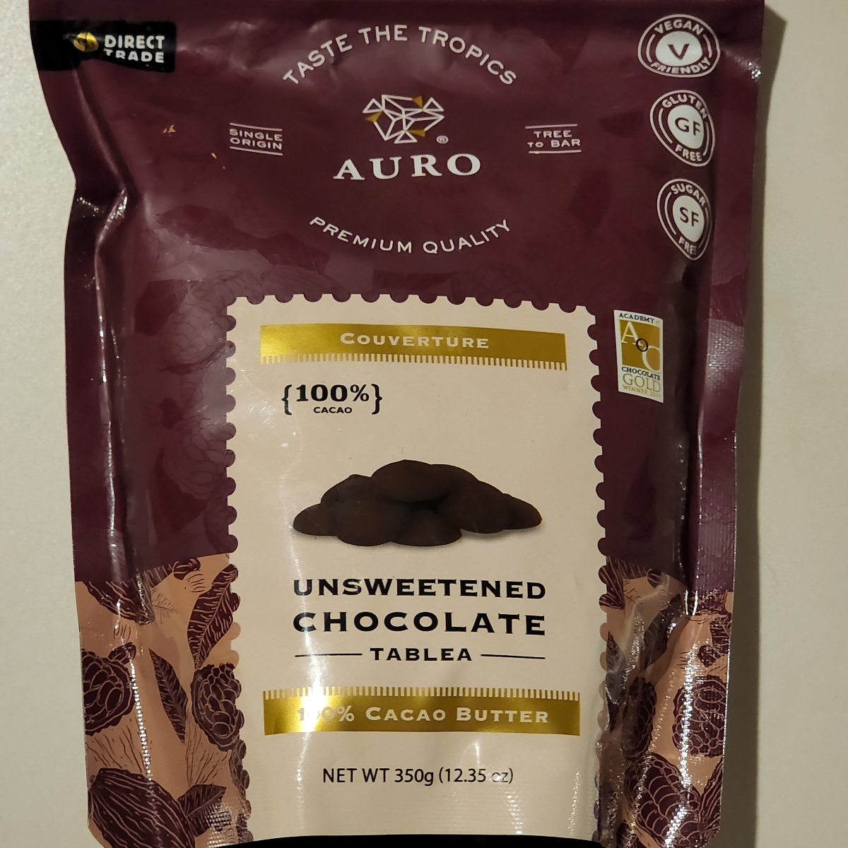 Auro Chocolate Unsweetened Chocolate Tablea Reviews | abillion