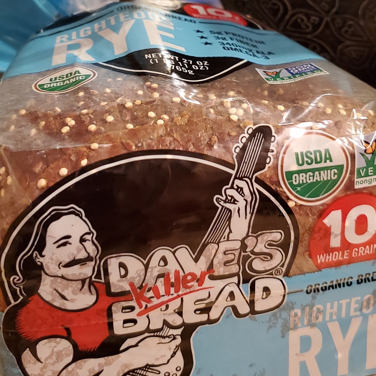 Right rye bread from Dave's Killer Bread - Vegan Product Reviews ...