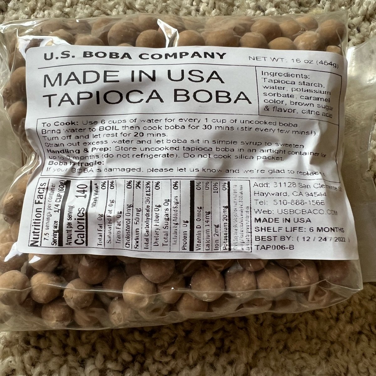 Tapioca Boba from U.S. Boba Company - Vegan Product Reviews & Ratings ...