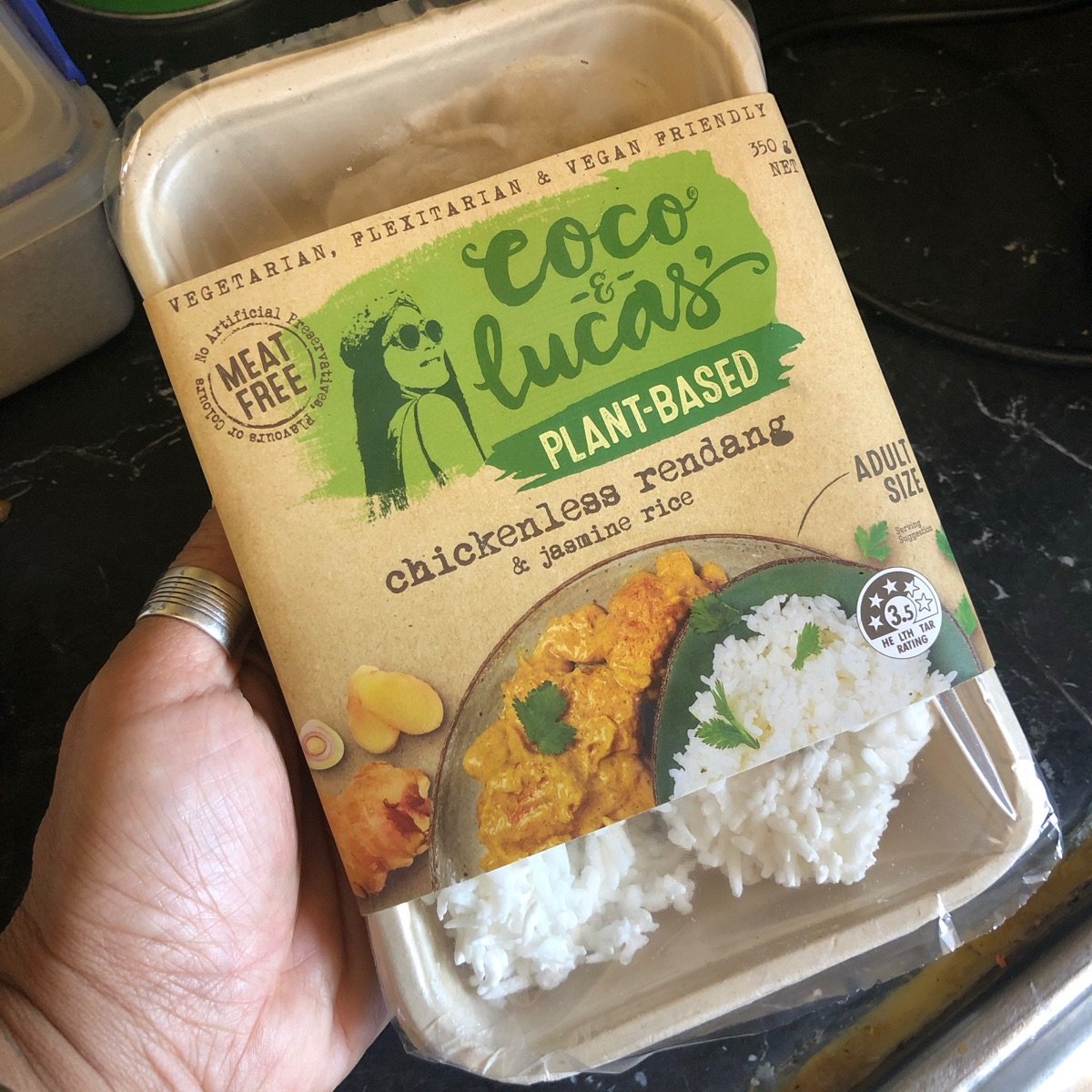 Chickenless rendang and jasmine rice from Coco & Lucas - Vegan Product ...