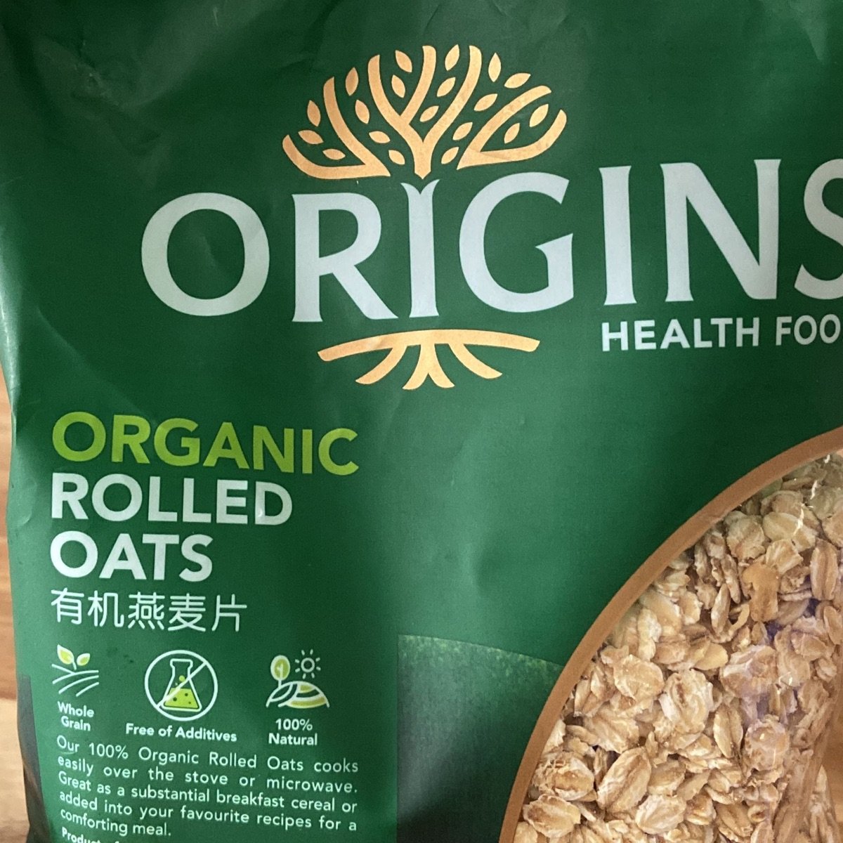 Organic Rolled Oats from Origins Health Food - Vegan Product Reviews ...