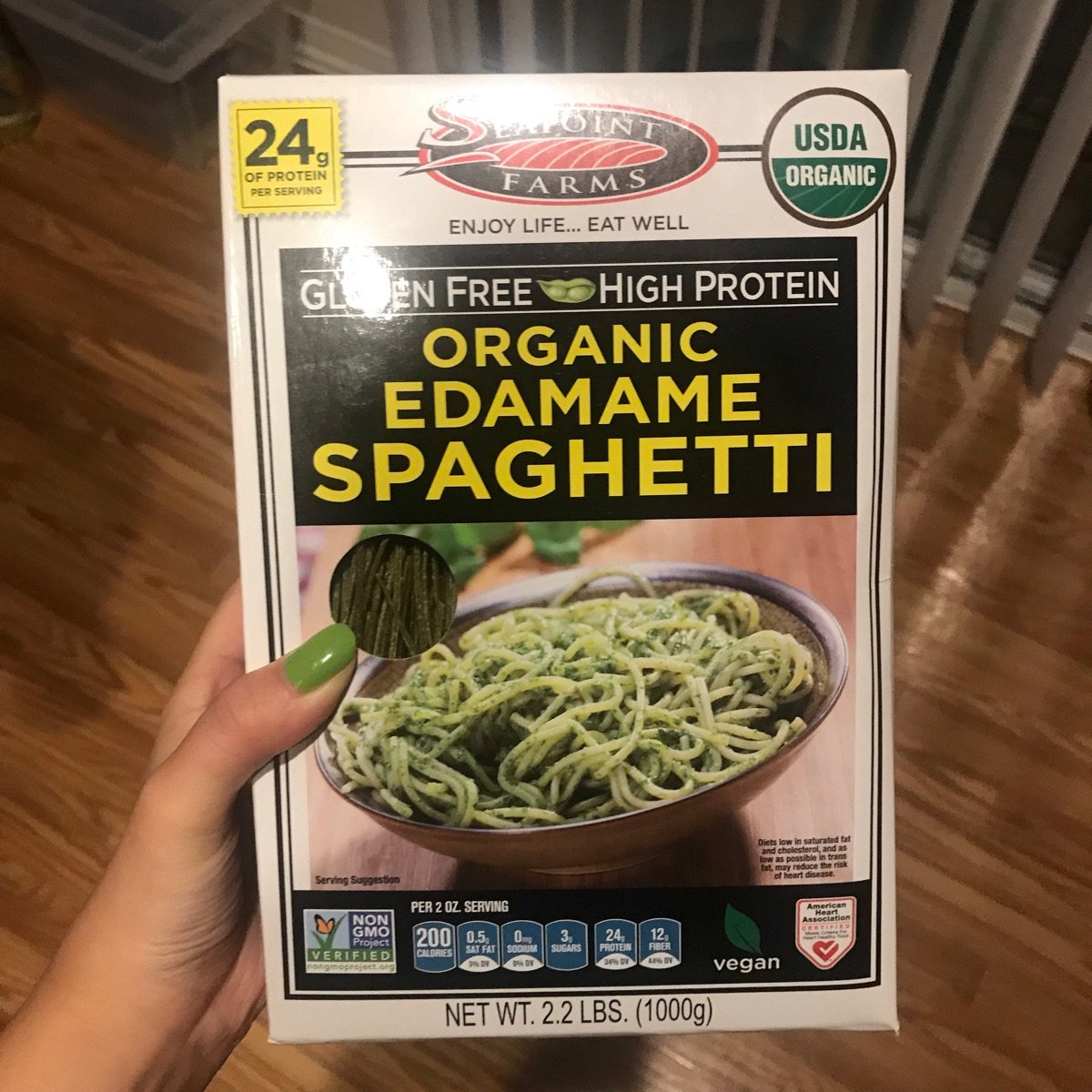 Organic edamame spaghetti from Seapoint Farms - Vegan Product Reviews ...