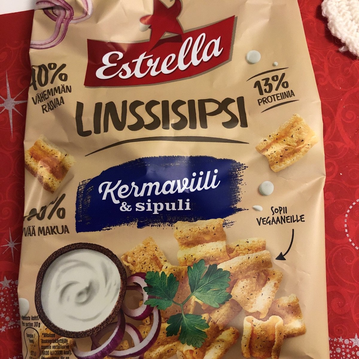 Linssisipsi Kermaviili ja Sipuli from Estrella - Vegan Product Reviews ...