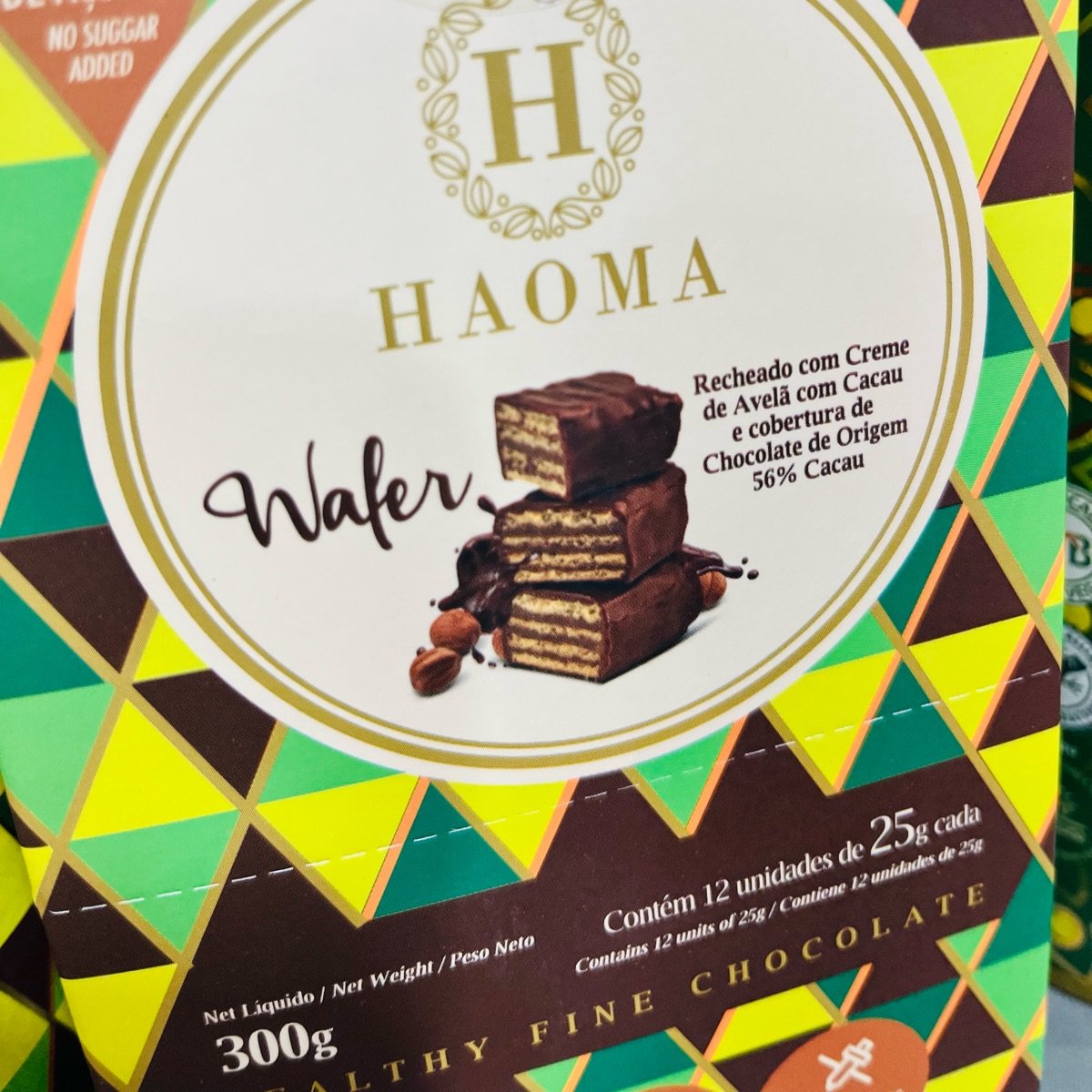 Wafer Recheado com Creme de Avelã com Cacau e cobertura de Chocolate ...