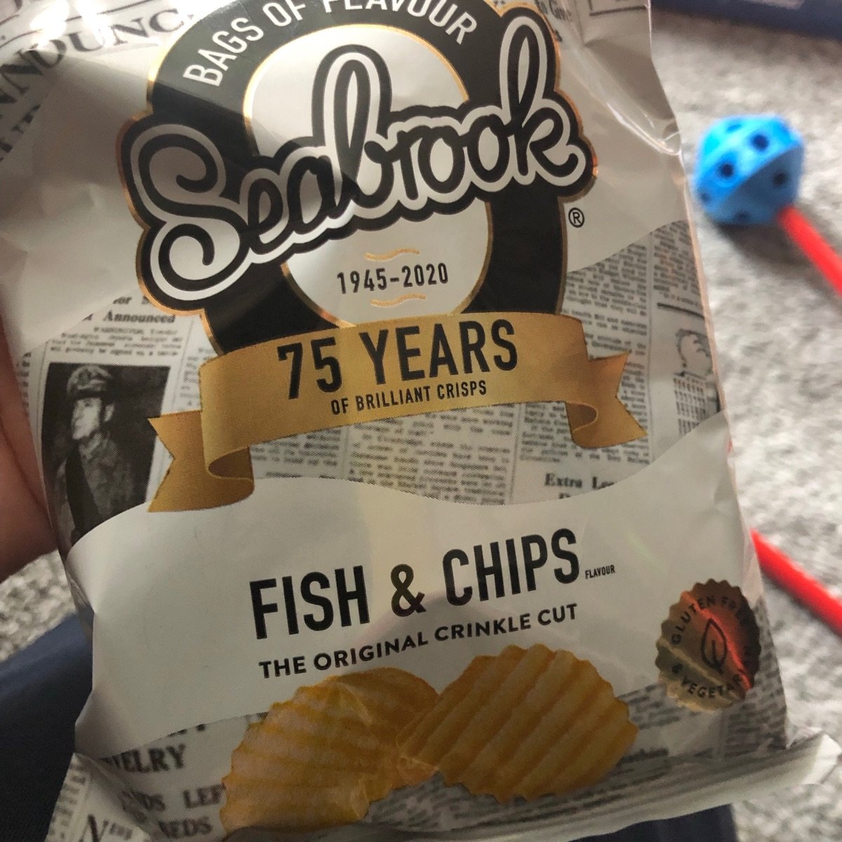 Fish & Chips Crinkle Cut Crisps from Seabrook - Vegan Product Reviews ...