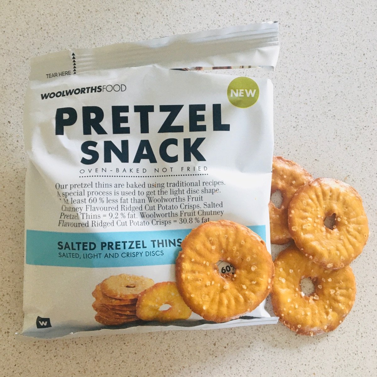 Woolworths Food Pretzel Snack Salted Pretzel Thins Reviews | abillion
