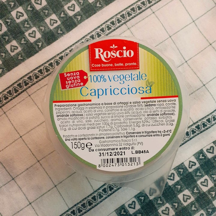 Roscio 100%vegetale Review | abillion