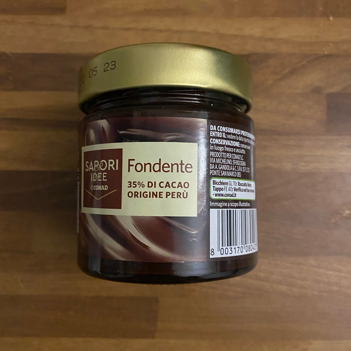 Spalmabile fondente 35% cacao Perù from Conad - Vegan Product Reviews ...