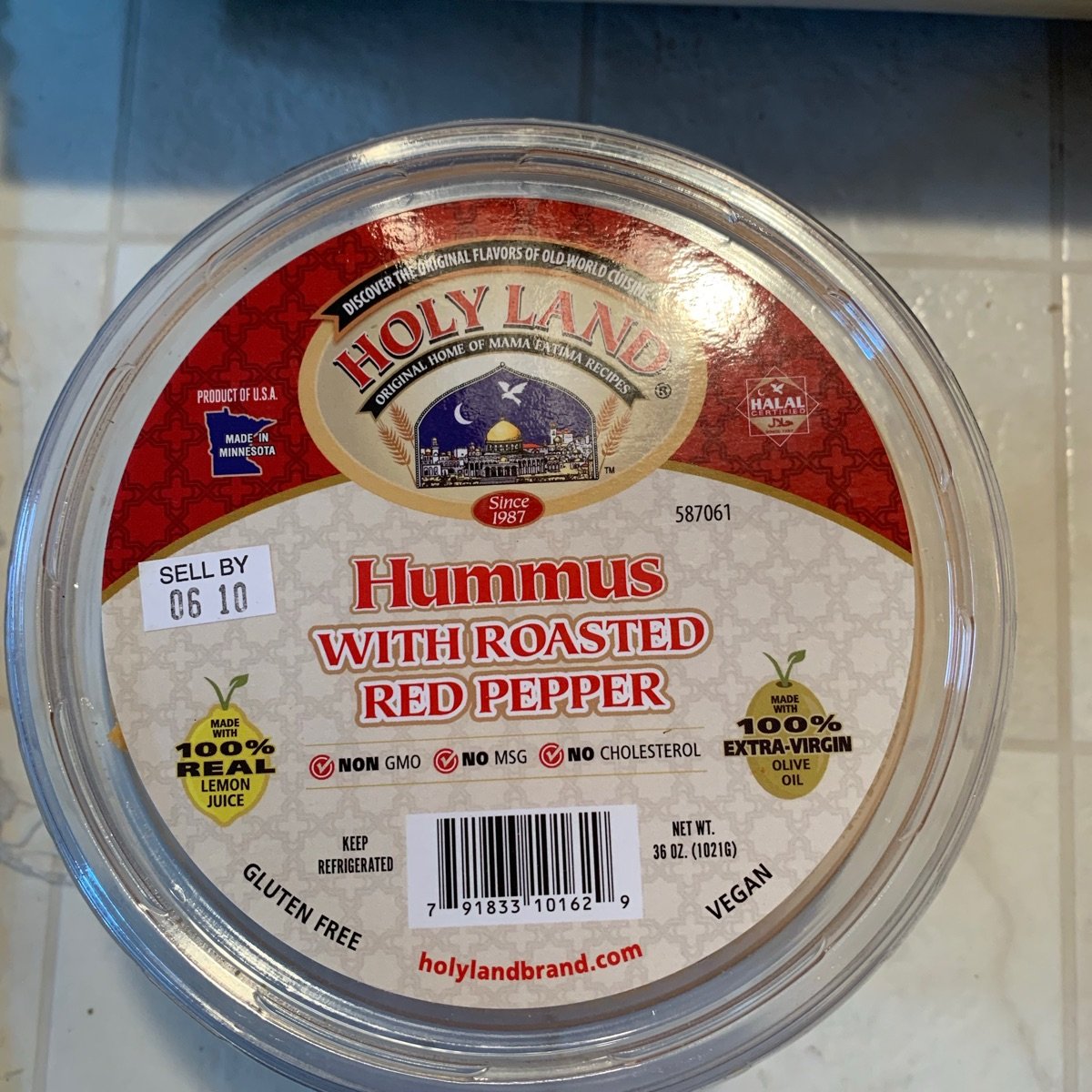 Hummus with Red Pepper from Holy Land - Vegan Product Reviews & Ratings ...