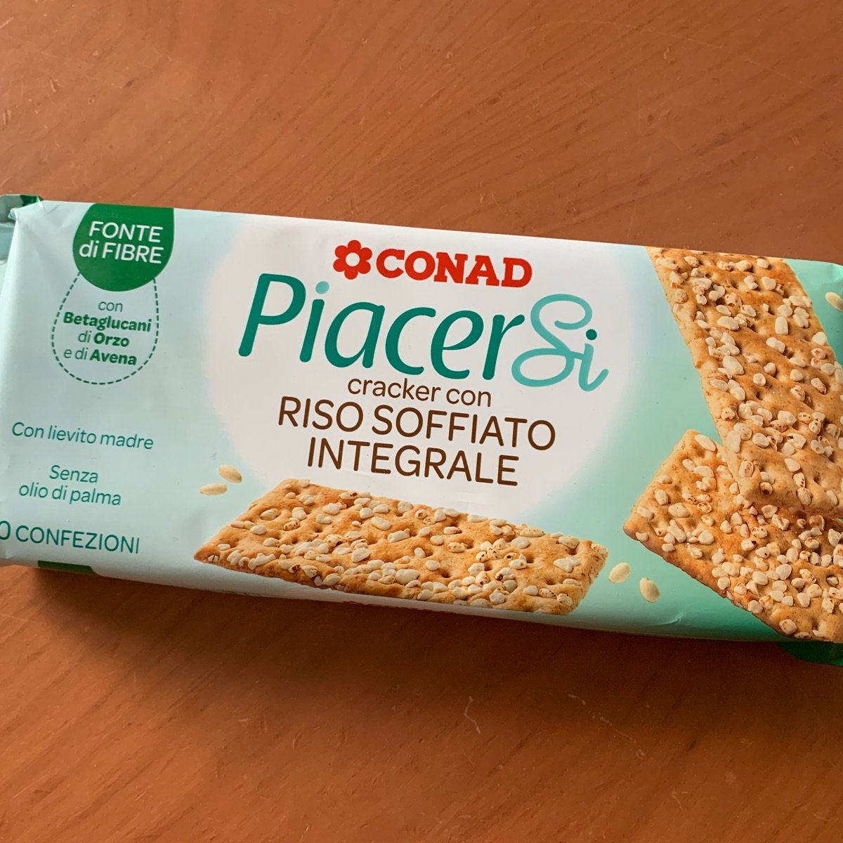 Crackers con riso soffiato integrale from Conad - Vegan Product Reviews ...