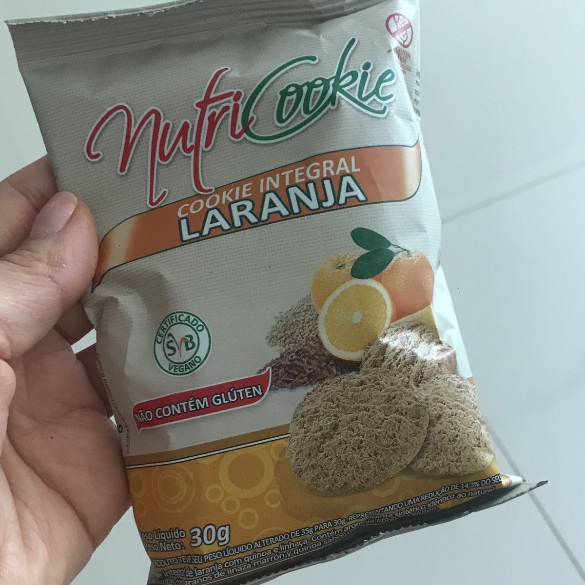 Cookie Integral Sabor Laranja from Nutri cookie - Vegan Product Reviews ...