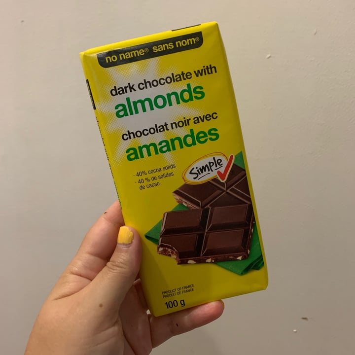 No Name Sans Nom Dark Chocolate with Almonds Review | abillion