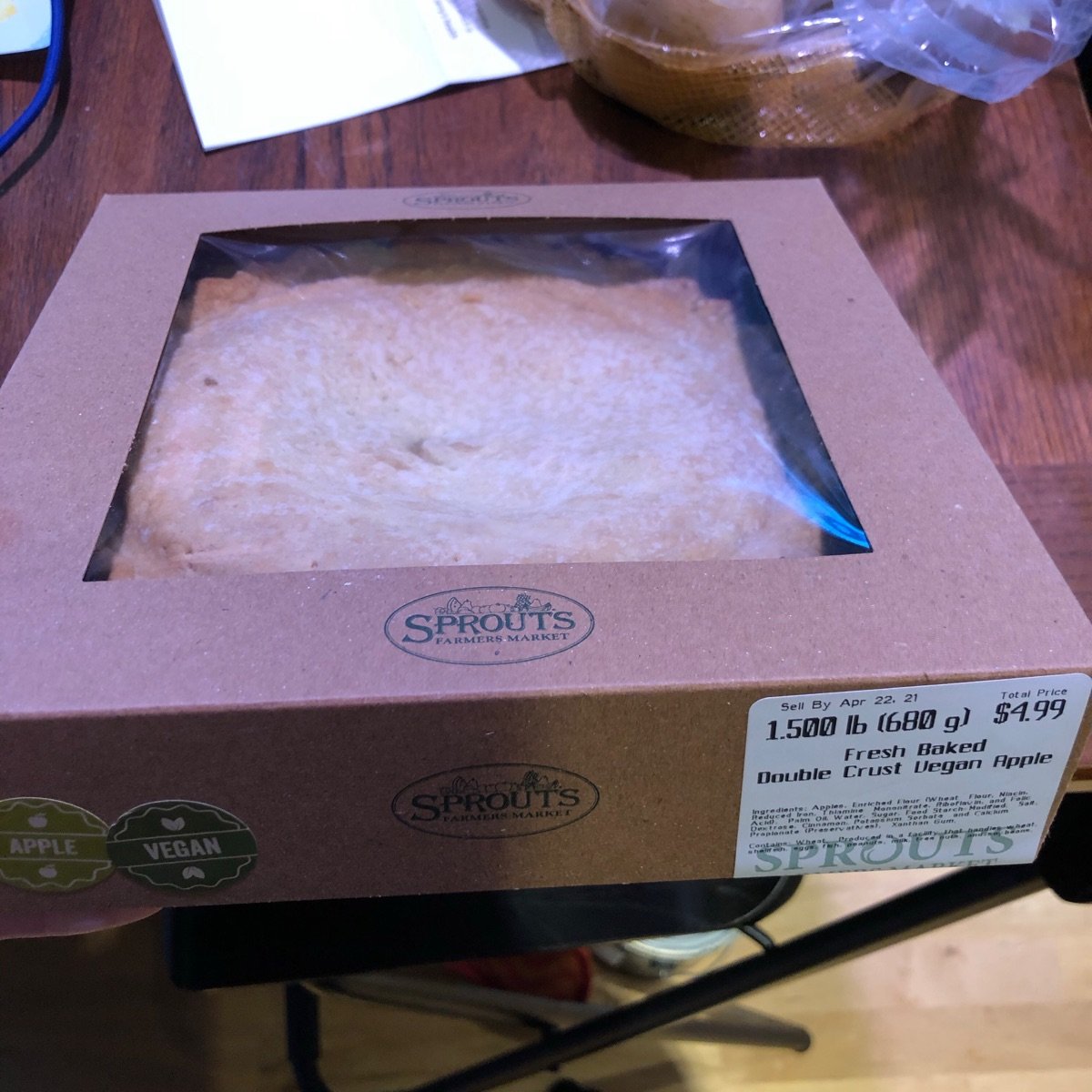 Fresh Baked Double Crust Vegan Apple from Sprouts Farmers Market ...