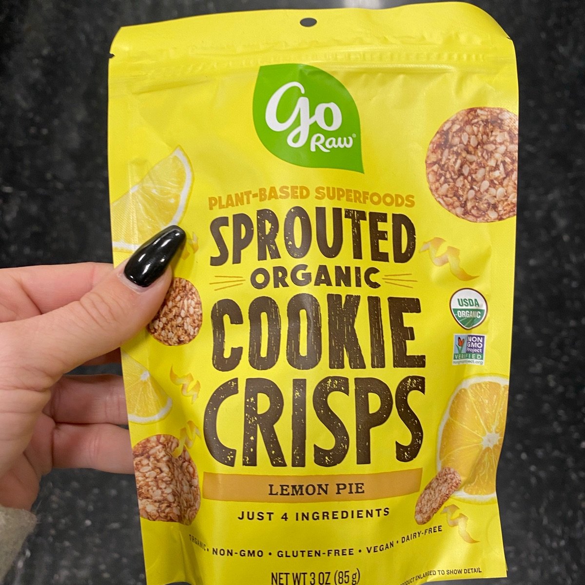 Sprouted Organic Cookie Crisps Lemon Pie from Go Raw - Vegan Product ...