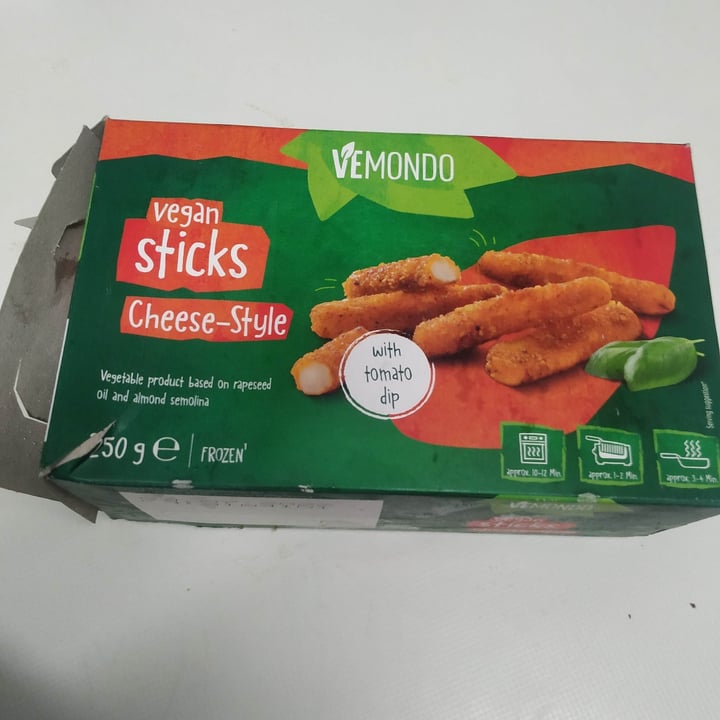 Vemondo Vegan sticks cheese style Review | abillion