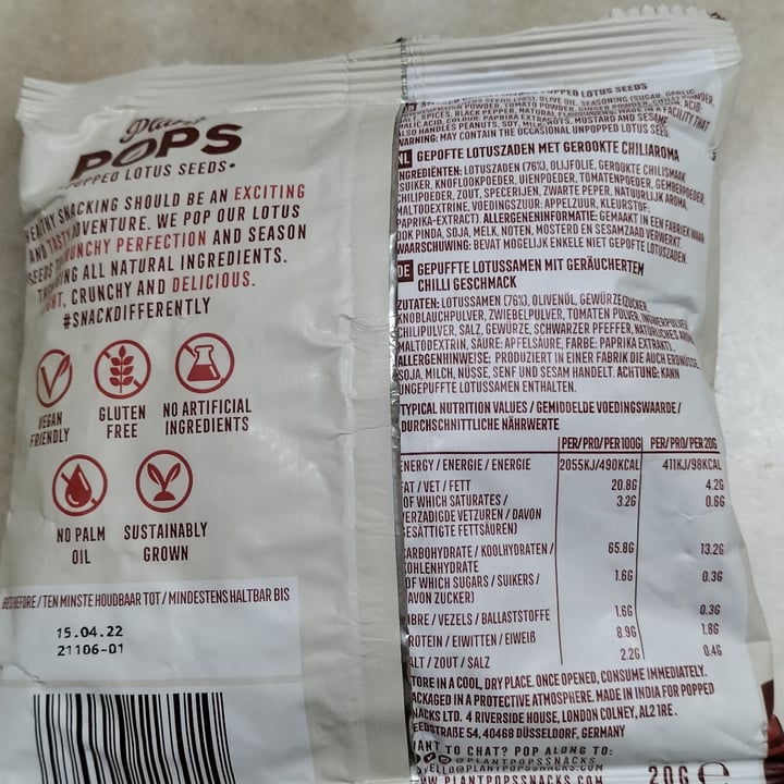 Plant Pops Popped Lotus Seeds Smoked Chilli Review | abillion