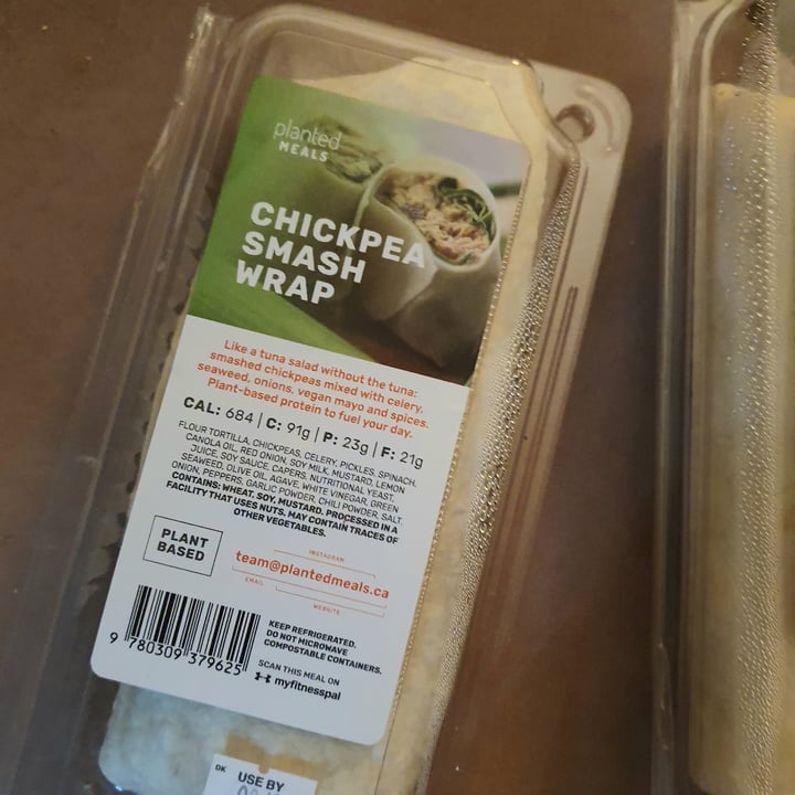 Planted Meals Chickpea Smash Wrap Review | abillion