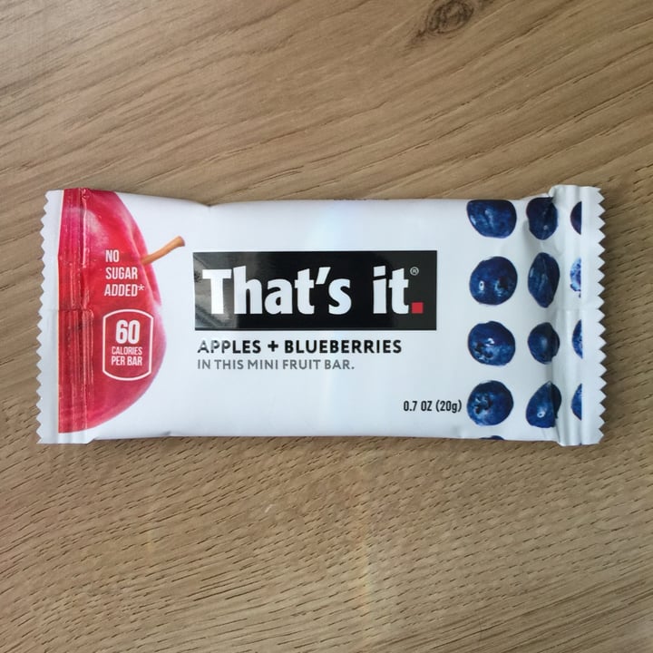 That’s it 1 apple + 20 blueberries fruit bar Review | abillion