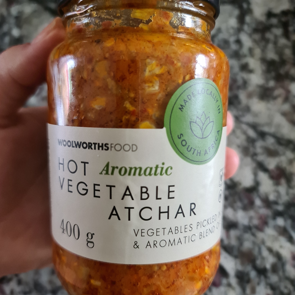 Hot aromatic vegetable atchar from Woolworths Food - Vegan Product ...
