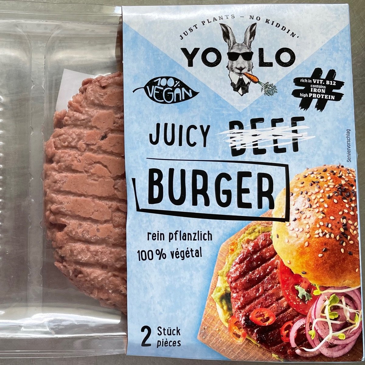 Juicy Beef Burger from Yolo - Vegan Product Reviews & Ratings | abillion