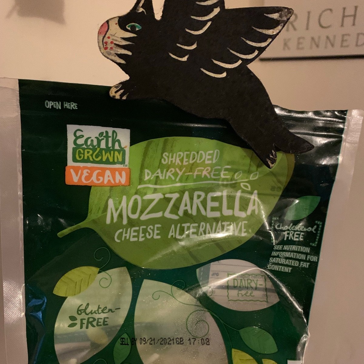 Shredded dairy free mozzarella cheese alternative from Earth Grown ...
