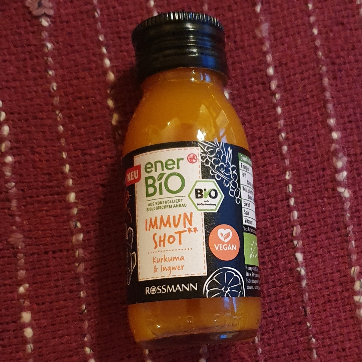 Immun Shot Kurkuma & Ingwer from enerBio - Vegan Product Reviews ...