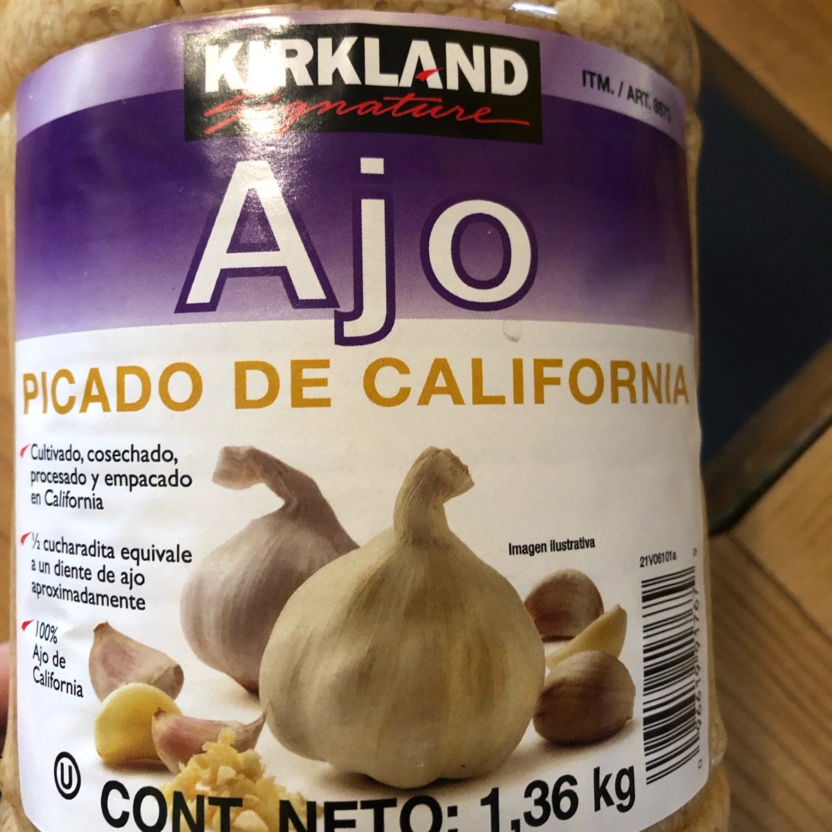 Ajo Picado De California from Kirkland Signature - Vegan Product ...