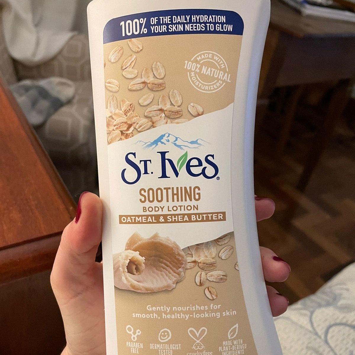 Oatmeal and shea butter Shooting Body Lotion from St. Ives - Vegan ...