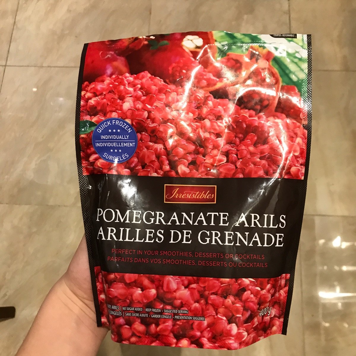 Frozen pomegranate arils from Irresistibles - Vegan Product Reviews ...