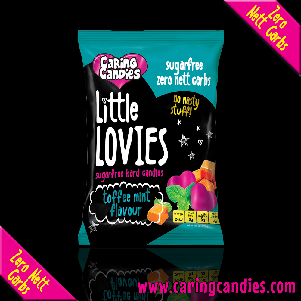 Sugar free Toffee Mint Flavoured Little Lovies Sweets from Caring ...