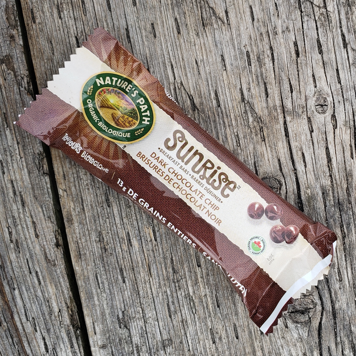 Sunrise dark chocolate chip breakfast bar from Nature's Path Foods ...
