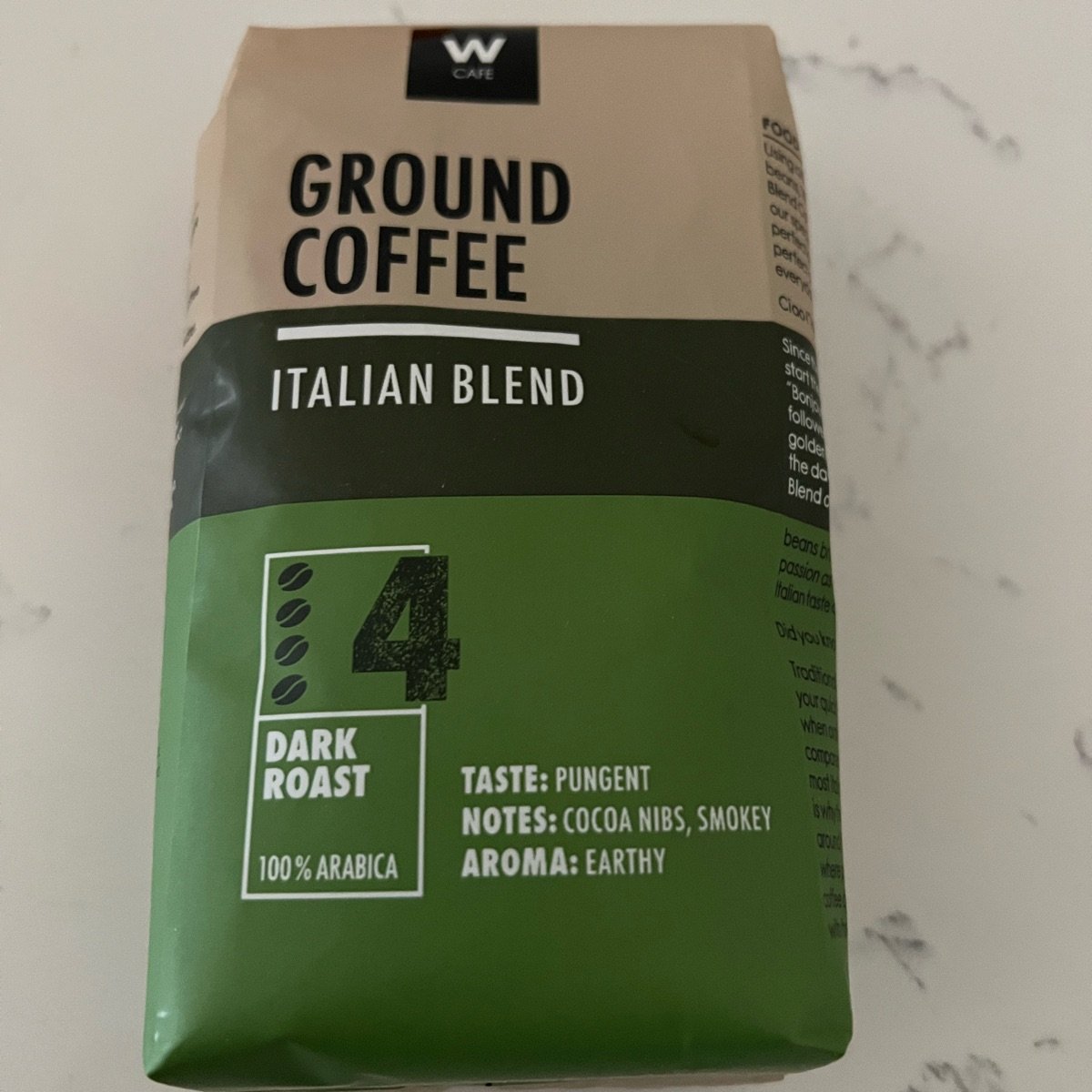 Ground Coffee Italian blend from Woolworths Food - Vegan Product ...