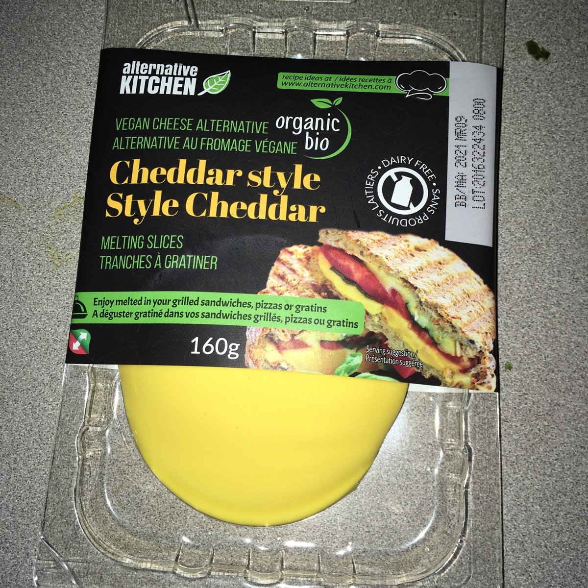 Cheddar Style Melting Slices from Alternative Kitchen - Vegan Product ...