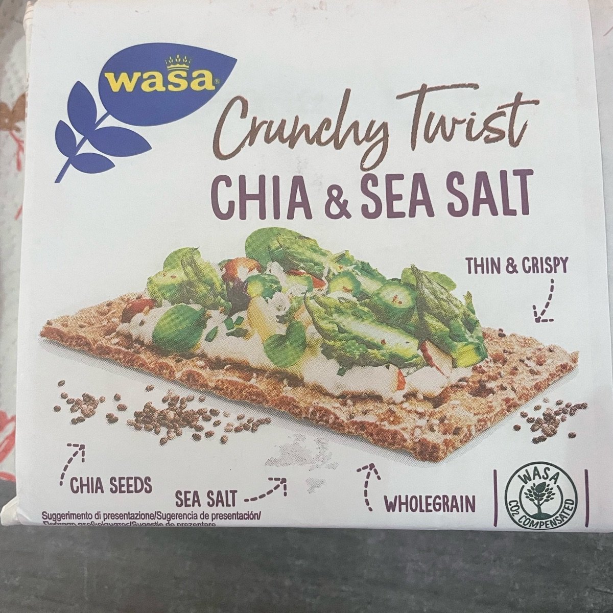 crunchy twist chia and sea salt from Wasa - Vegan Product Reviews & Ratings | abillion
