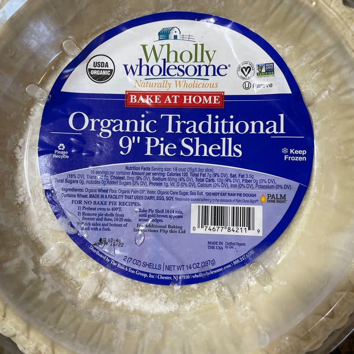 Wholly Wholesome Organic Traditional 9" Pie Shells Review | abillion