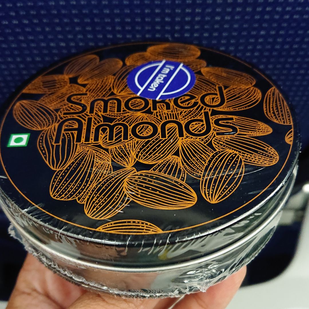 Smoked Almonds from IndiGo Airlines - Vegan Product Reviews & Ratings | abillion