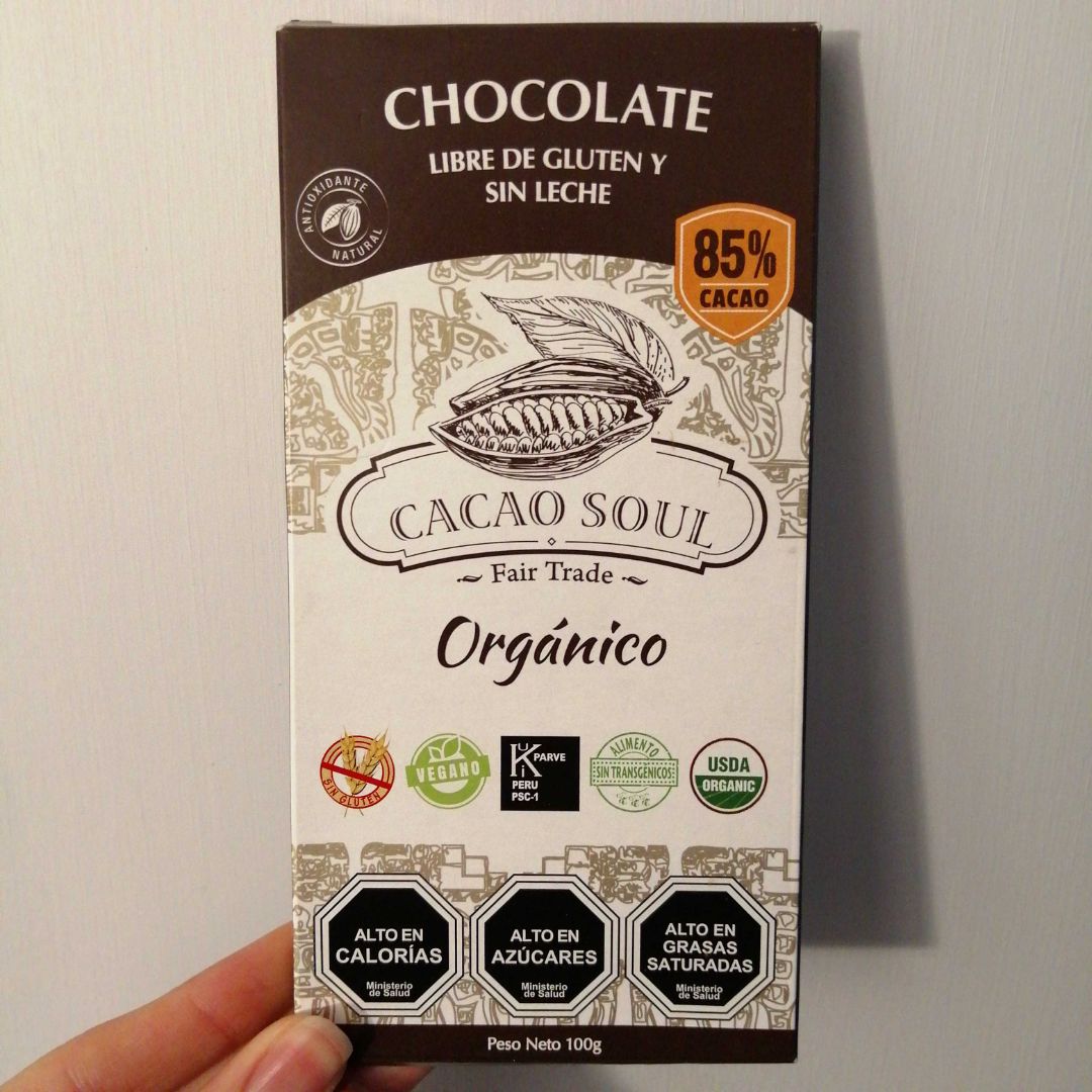 Chocolate Premium Orgánico 85% Cacao from Cacao Soul - Vegan Product ...