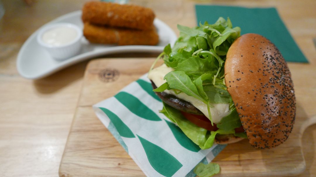 Brie Mine Burger at Samphire Brasserie, Plymouth - Vegan Dish Reviews ...