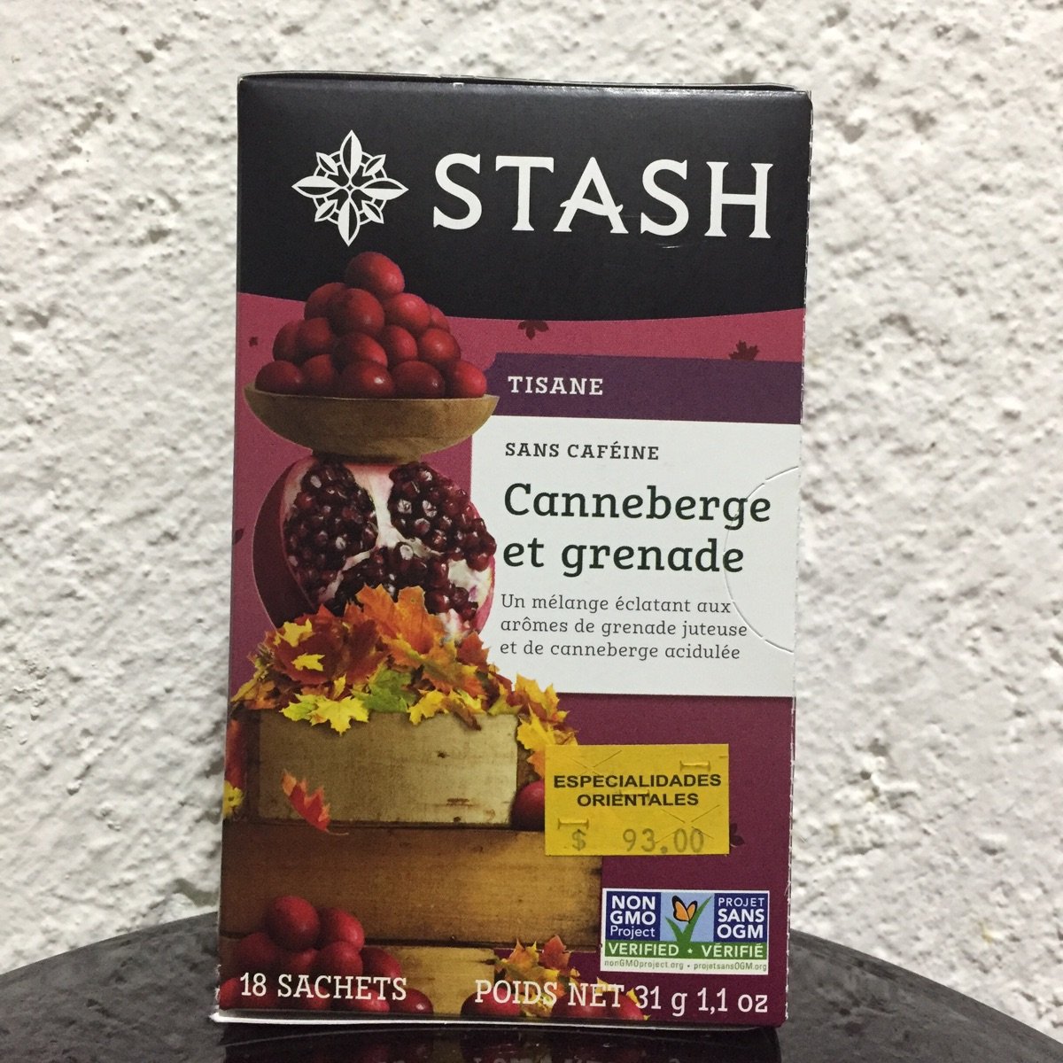 Cranberry and Pomegranate herbal tea from Stash Tea Company - Vegan ...